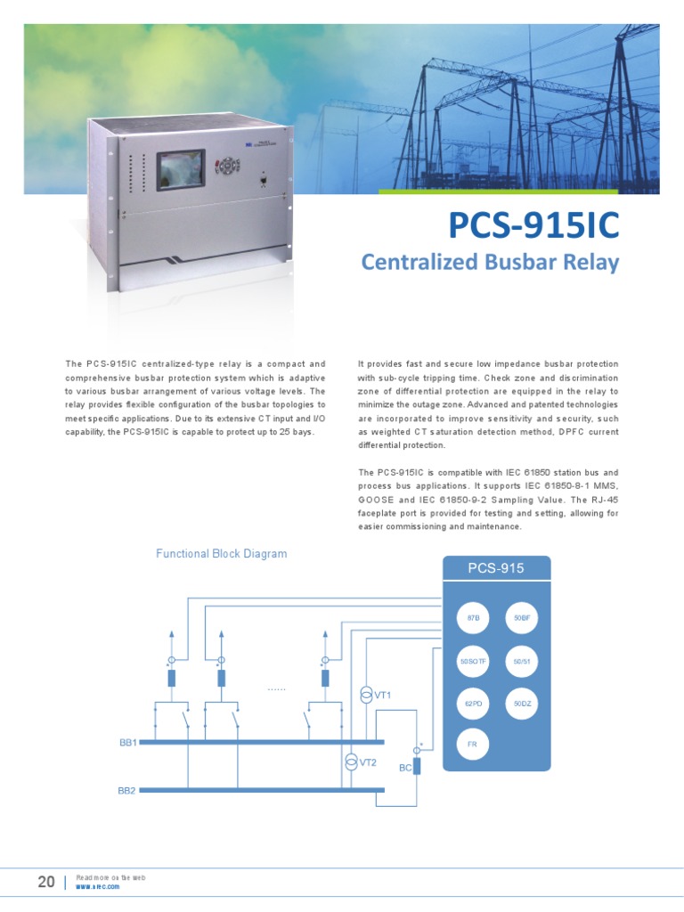 Nari PCS-931 Busbar Protection Relay | PDF | Relay | Transmission ...