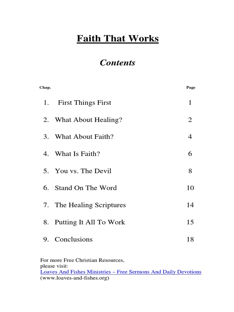 Faith That Works PDF | PDF | God The Father | Baptism