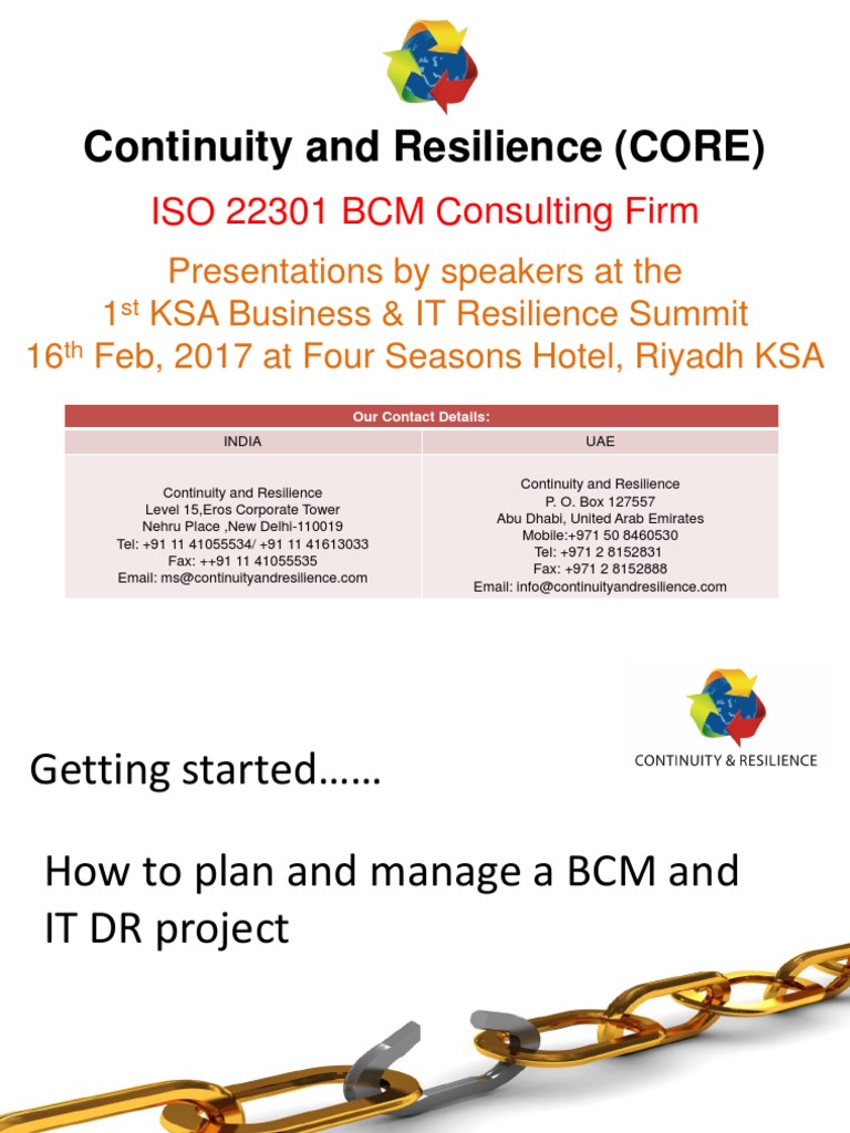 How To Plan and Manage A BCM and IT DR Project | PDF | Business ...