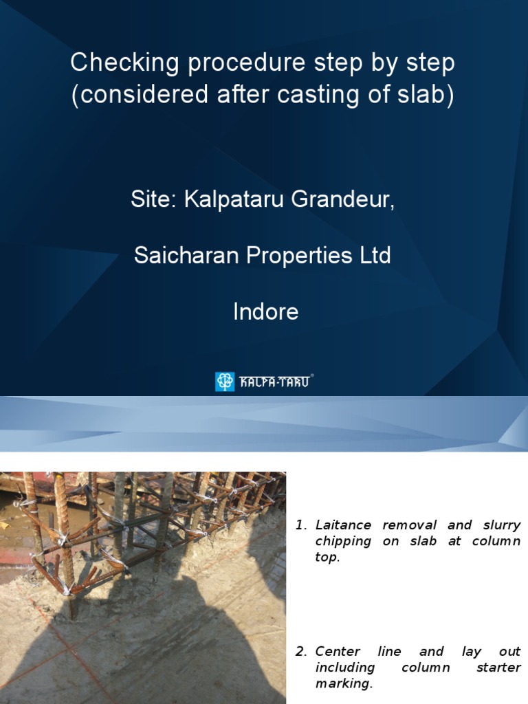 Checking Procedure Step by Step For Slab | Download Free PDF | Casting ...