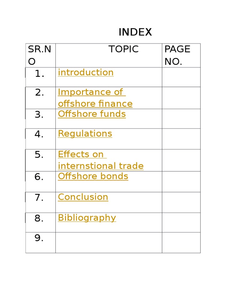 Index: SR.N O Topic NO. 1 2. 3. 4. 5. 6. 7. 8. 9 | PDF