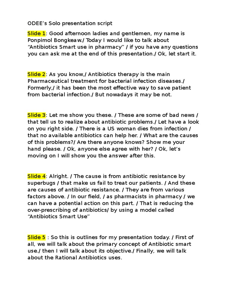 Script | PDF | Antibiotics | Common Cold