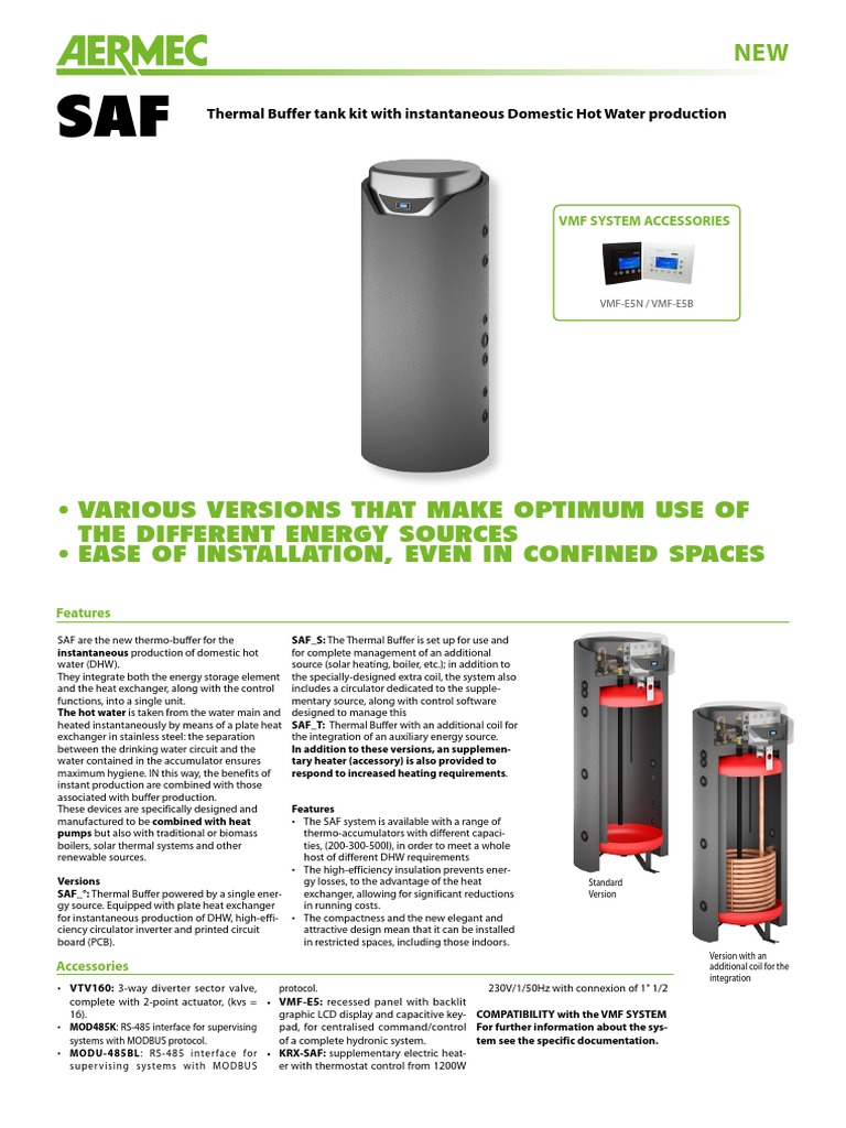Aermac Bufer Saf - en | PDF | Water Heating | Hvac
