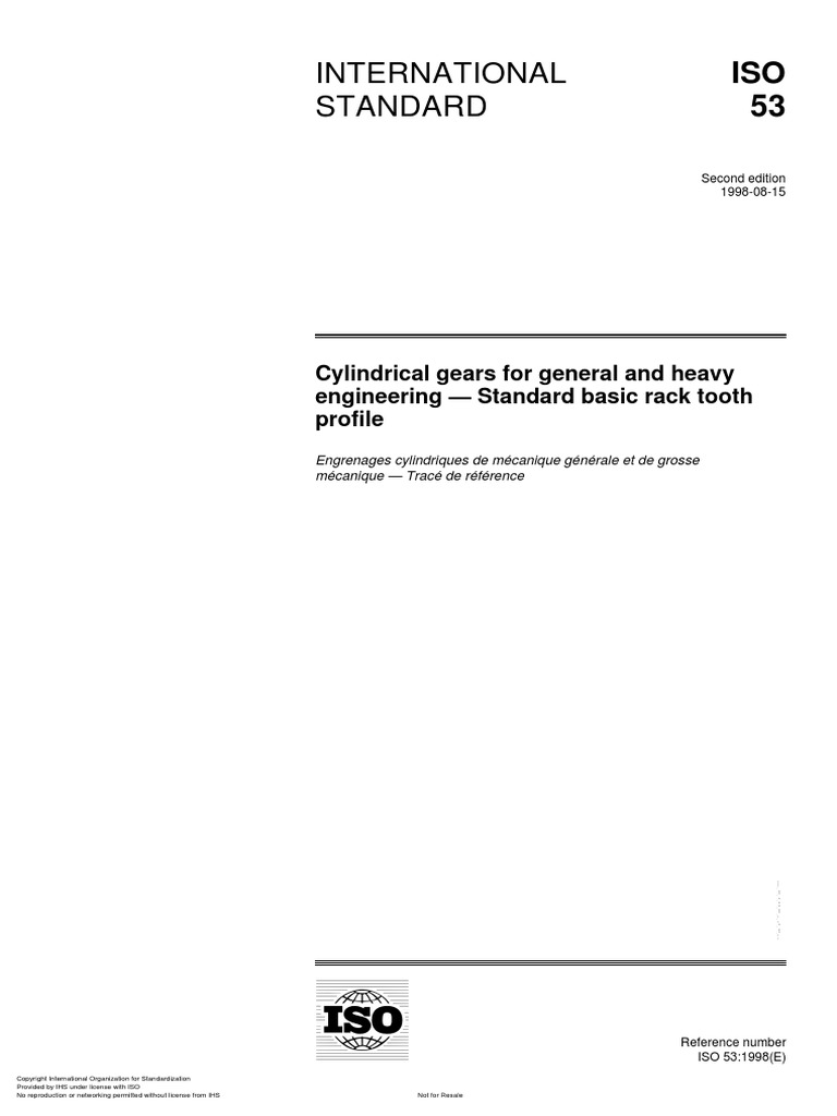 Iso 53 PDF | PDF | International Organization For Standardization | Gear