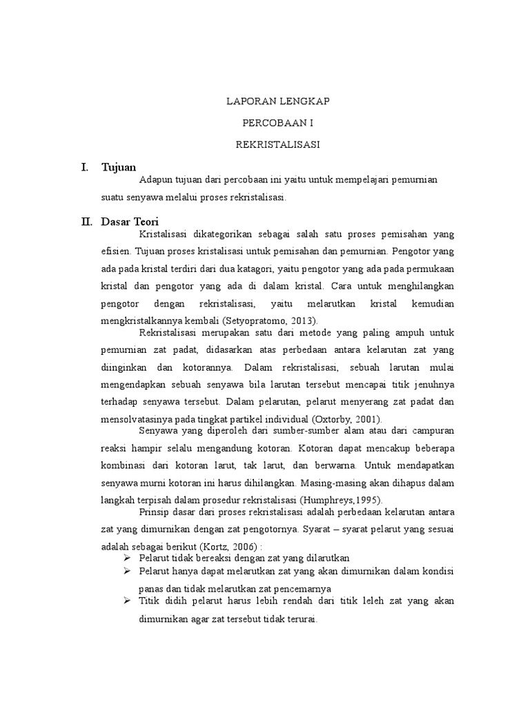 1 Rekristalisasi | PDF