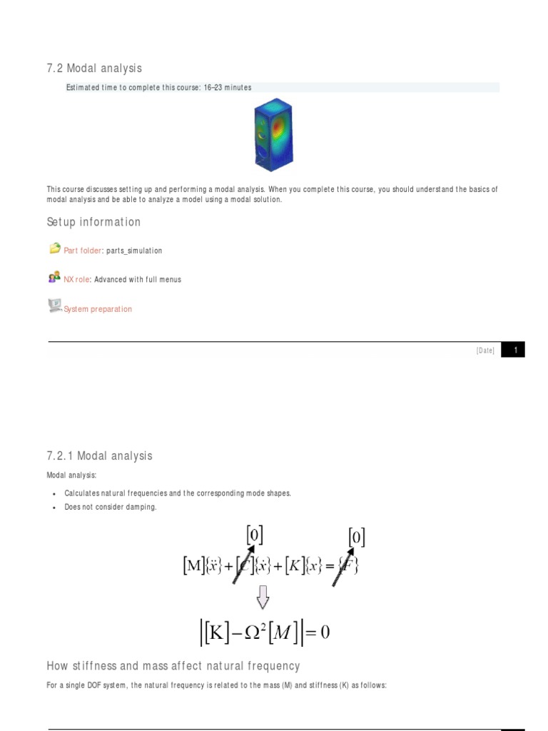7.2 Modal Analysis | PDF | Normal Mode | Dialog Box