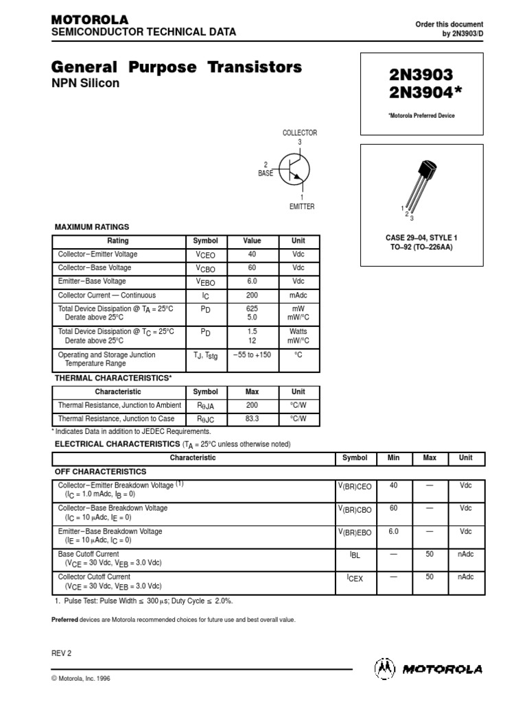 2n3903_2n3904.pdf | Transistor | Field Effect Transistor