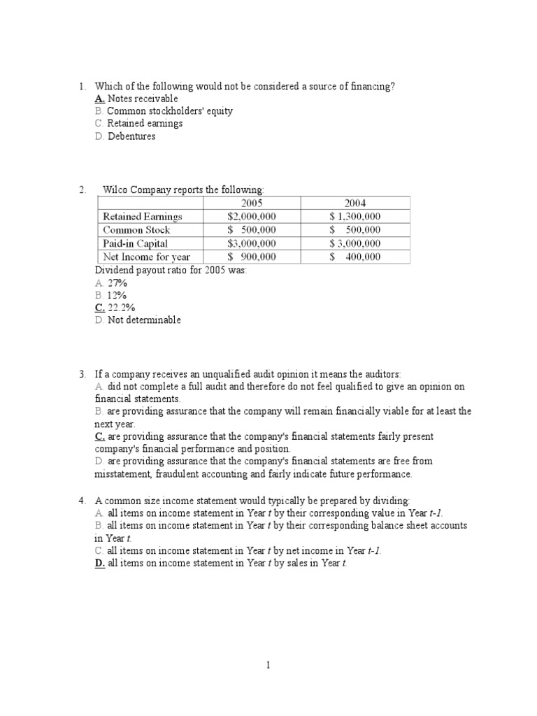 Quiz2 With Answers | PDF | Investing | Inventory