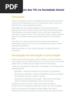 A Importância da Internet na Sociedade | PDF | Internet | Redes sociais