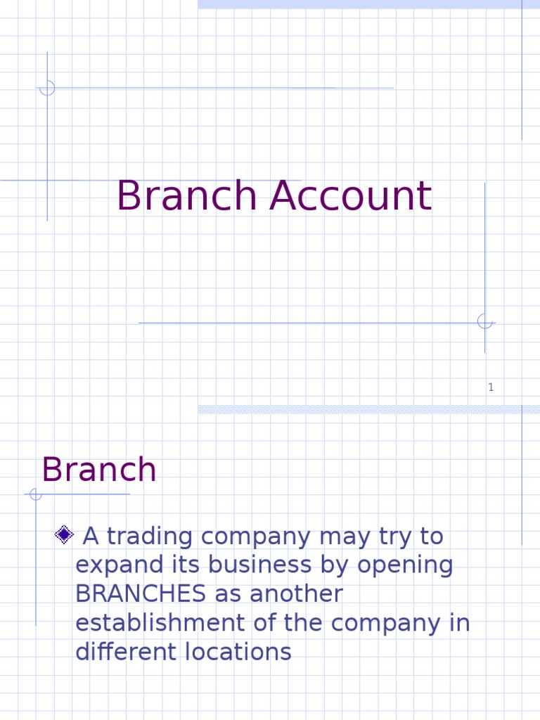Branch Account | Debits And Credits | Corporate Jargon