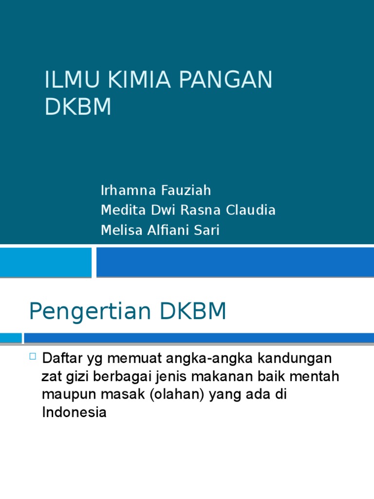 DKBM (Daftar Komposisi Bahan Makanan) | PDF