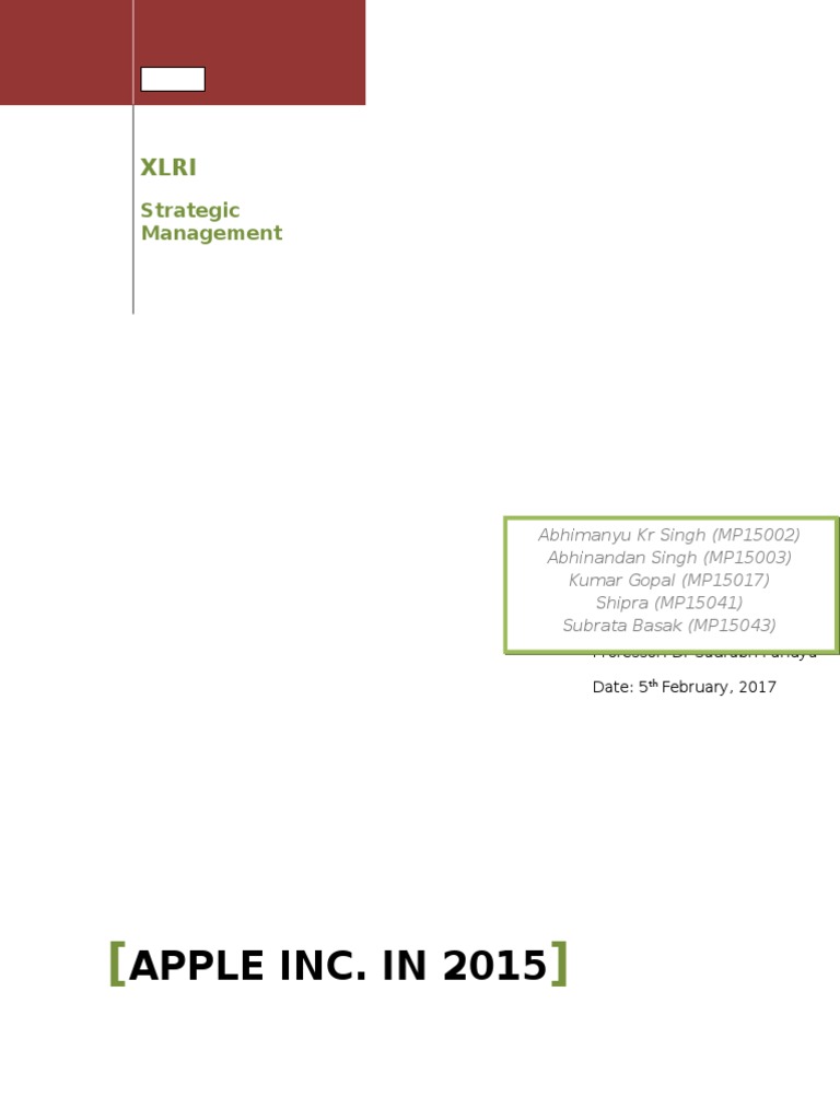 Apple Case Analysis V3 | PDF | Apple Inc. | I Phone