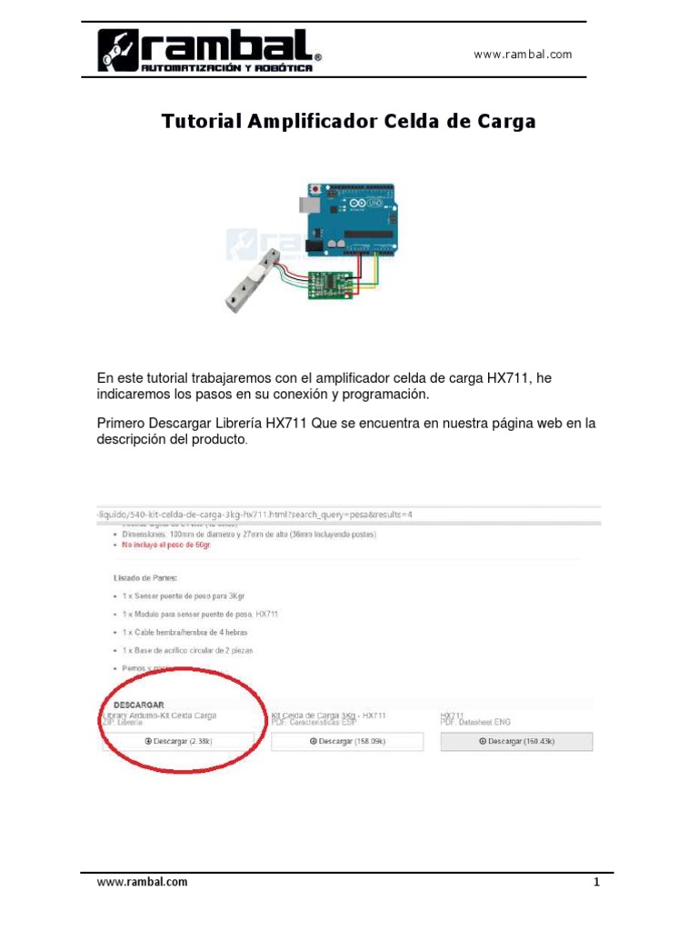 Tutorial Amplificador Celda de Carga | PDF