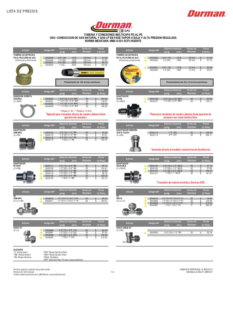 Catalogo Durman Gas | Ingeniería mecánica | Naturaleza