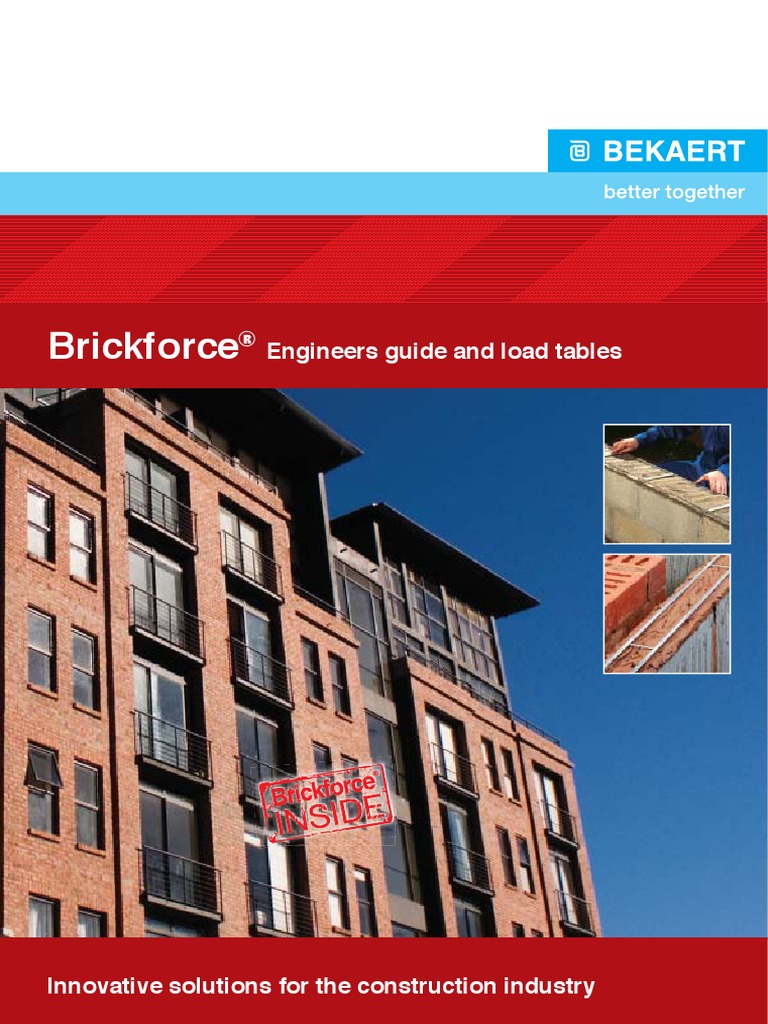 Brickforce Engineers Guide and Load Tables PDF | PDF | Masonry | Brick
