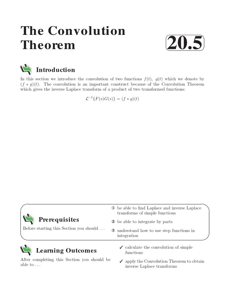 20 5 Convolution THM | Download Free PDF | Convolution | Laplace Transform