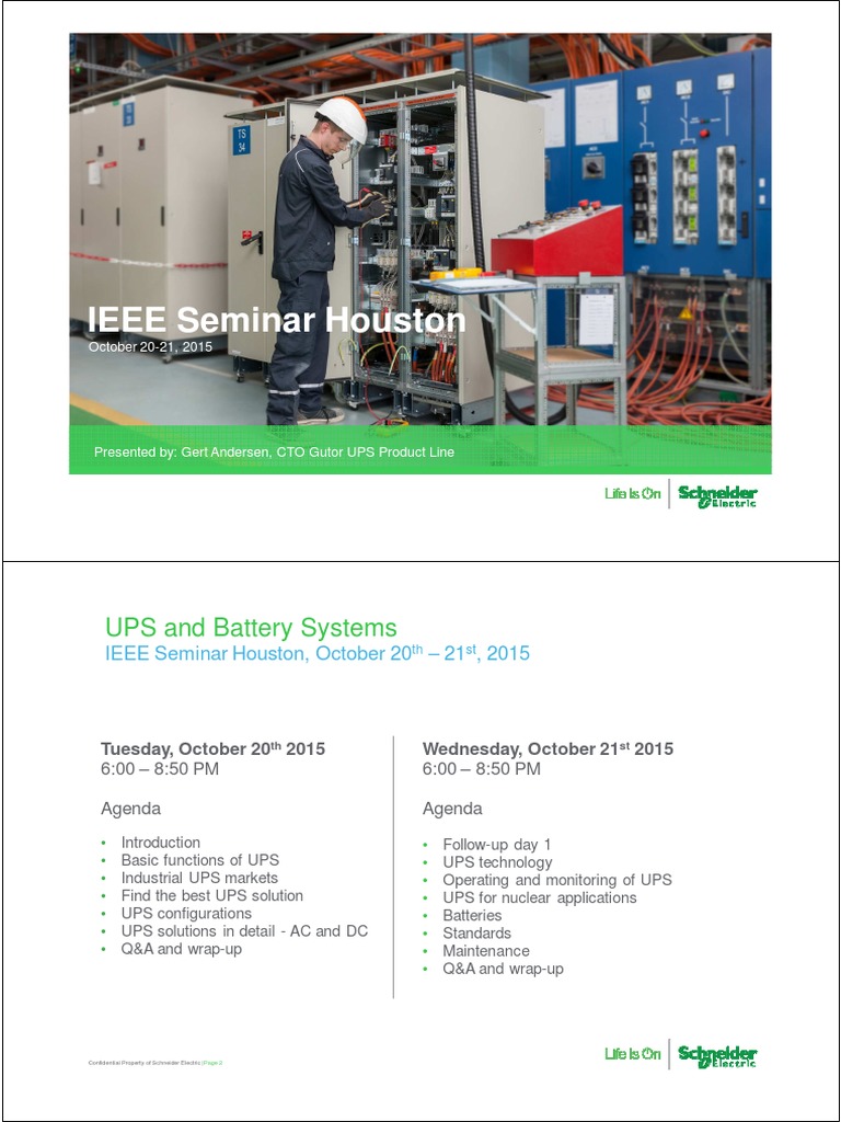 2015 10 20 UPS Battery Systems Handout 1A | PDF | Power Inverter ...