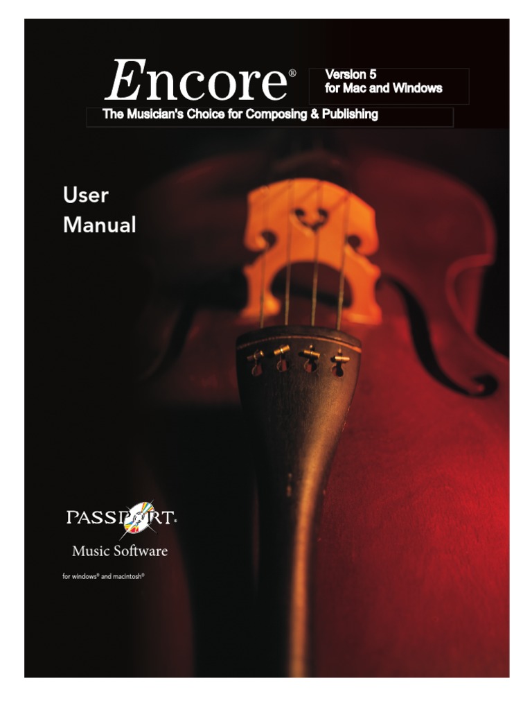 Encore 5 Manual | PDF
