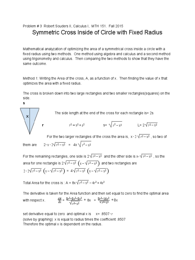 Project 2 Problem 3 Robertsoudersiicalculusimth 151 | PDF | Sine ...