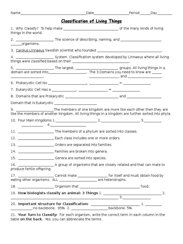 Biology Classification Basics | PDF | Organisms | Taxonomy (Biology)