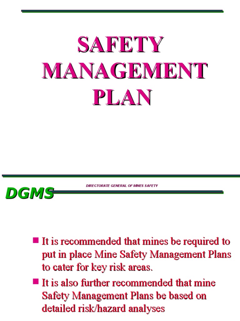 Safety Management Plan | PDF | Mining | Audit