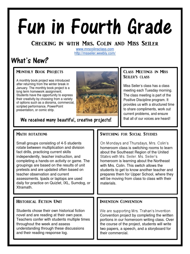 Fun in Fourth Grade | PDF | Homework | Cognition