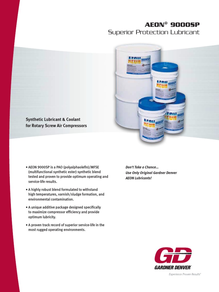 Aeon 9000sp | PDF | Lubricant | Gas Compressor