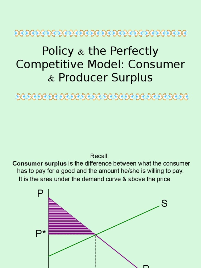 Producer and Consumer Surplus - Students | PDF | Economic Surplus ...