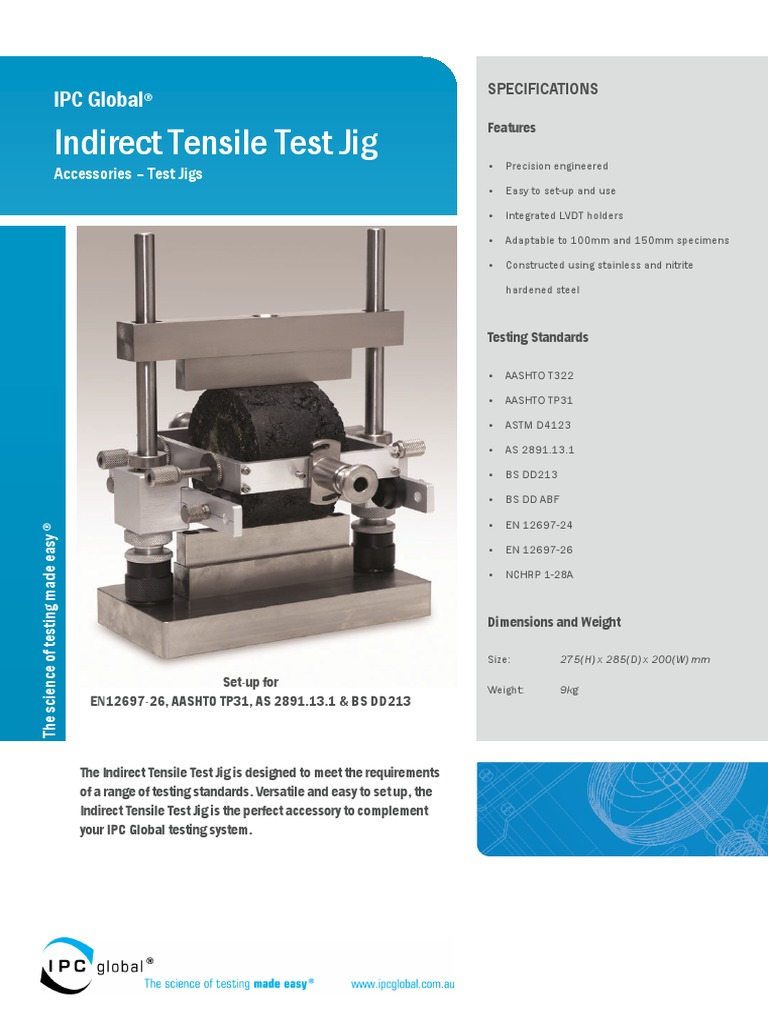 Indirect Tensile Test Jig: IPC Global | PDF