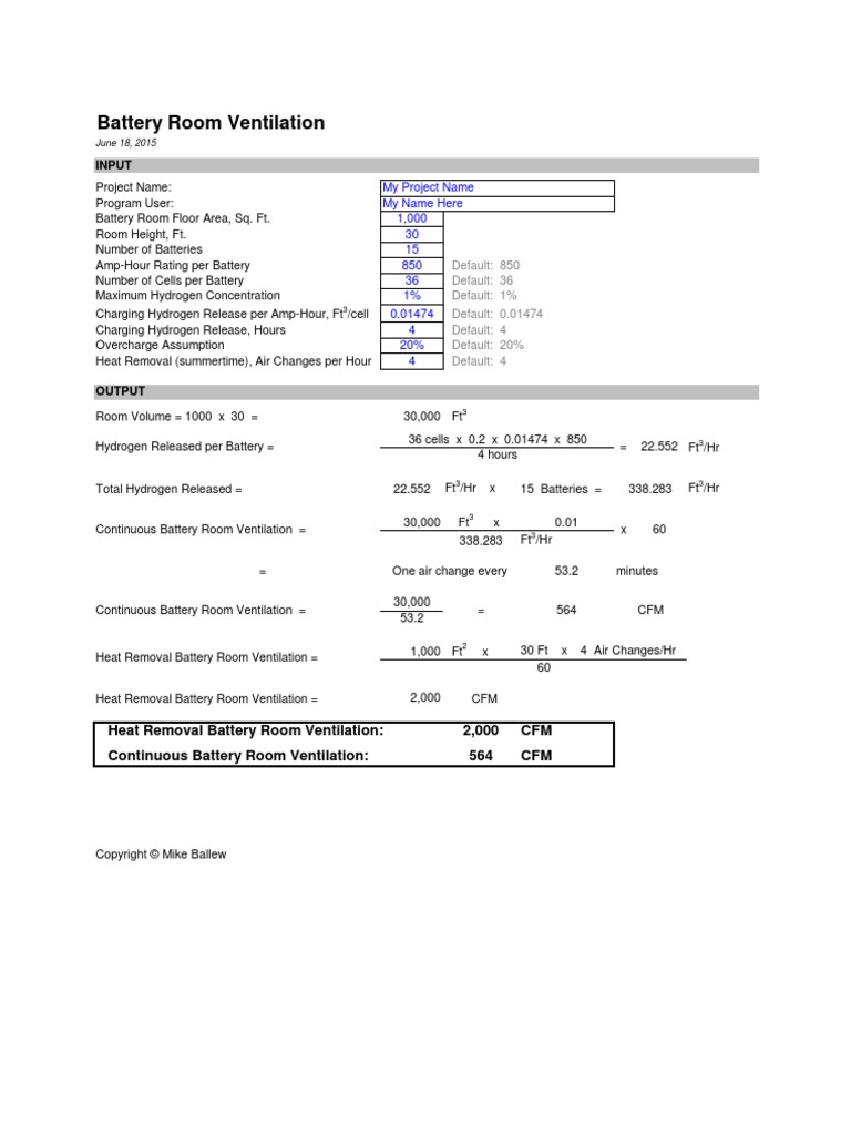 IndustrialVentilation BatteryRoom | PDF | Ventilation (Architecture ...
