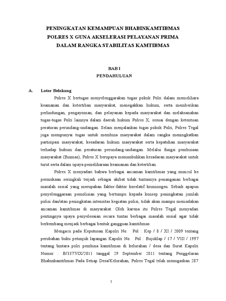 NKP Fungsi BINMAS | PDF