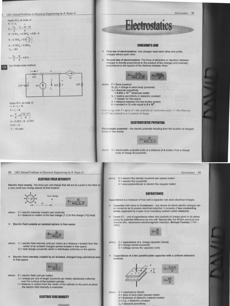 Day 2 Electrostatics | PDF | Capacitance | Capacitor
