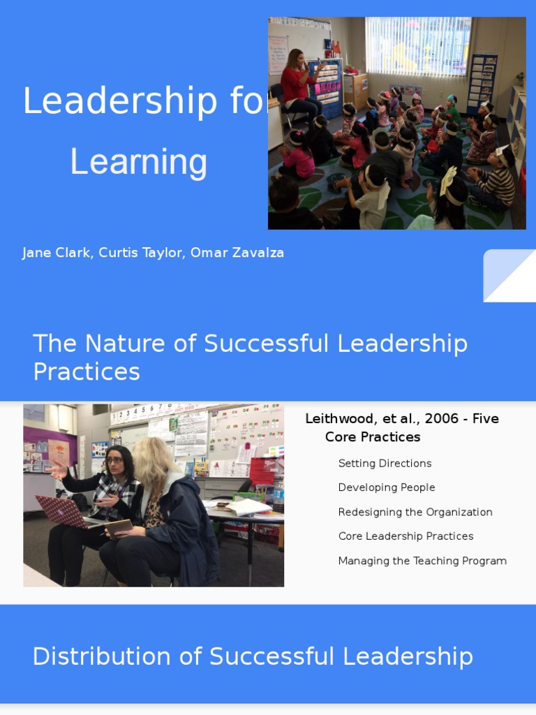 Leadership For Learning | Download Free PDF | Leadership | Learning