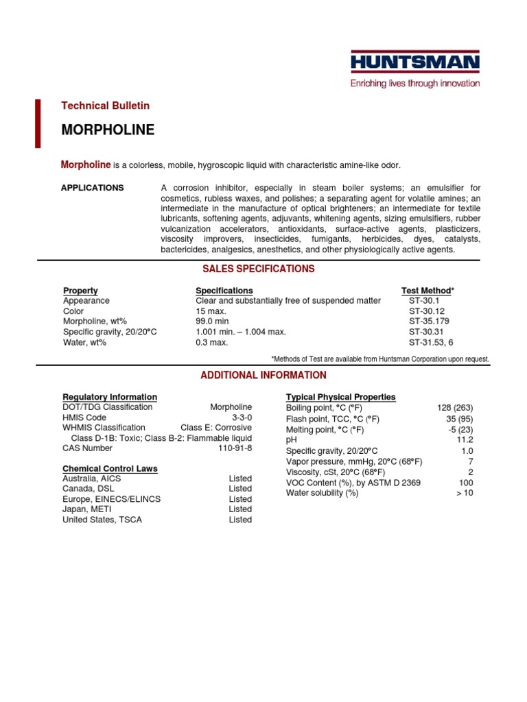 Morpholine PDF | PDF