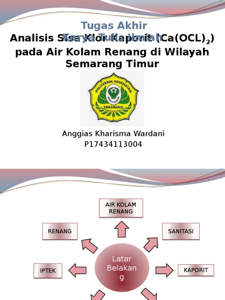 Analisa Sisa Chlor (Ca (OCl) 2) Pada Air Kolam Renang Di Wilayah Semarang Timur | PDF