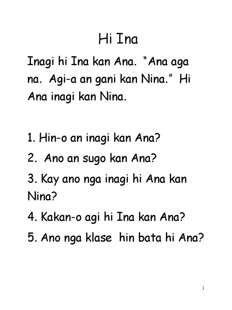 Mga Barasahon Han Grade1 MTB Waray | PDF