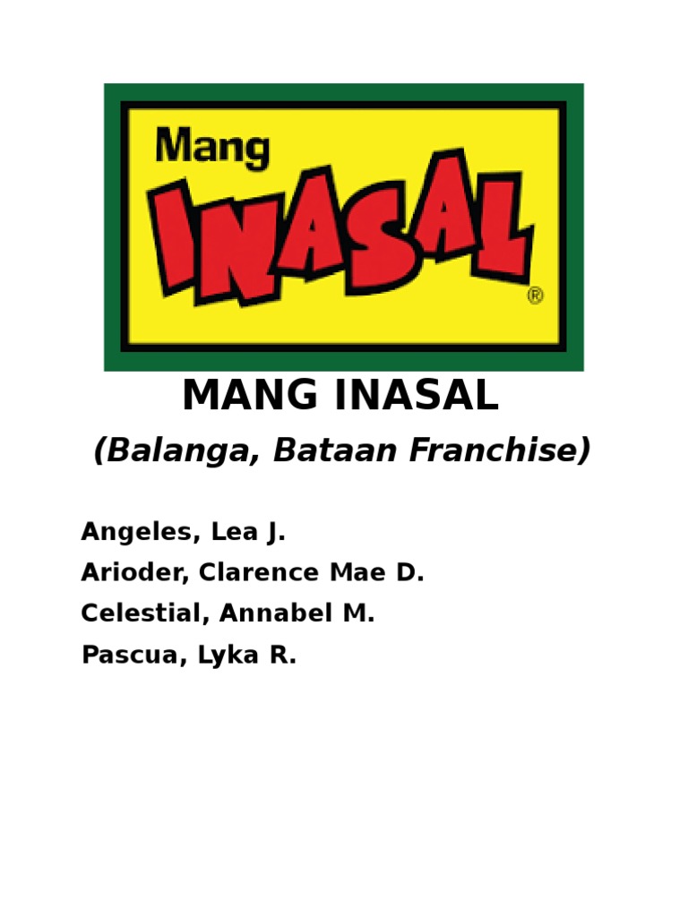 Mang Inasal Orig | PDF | Food And Drink | Cuisine