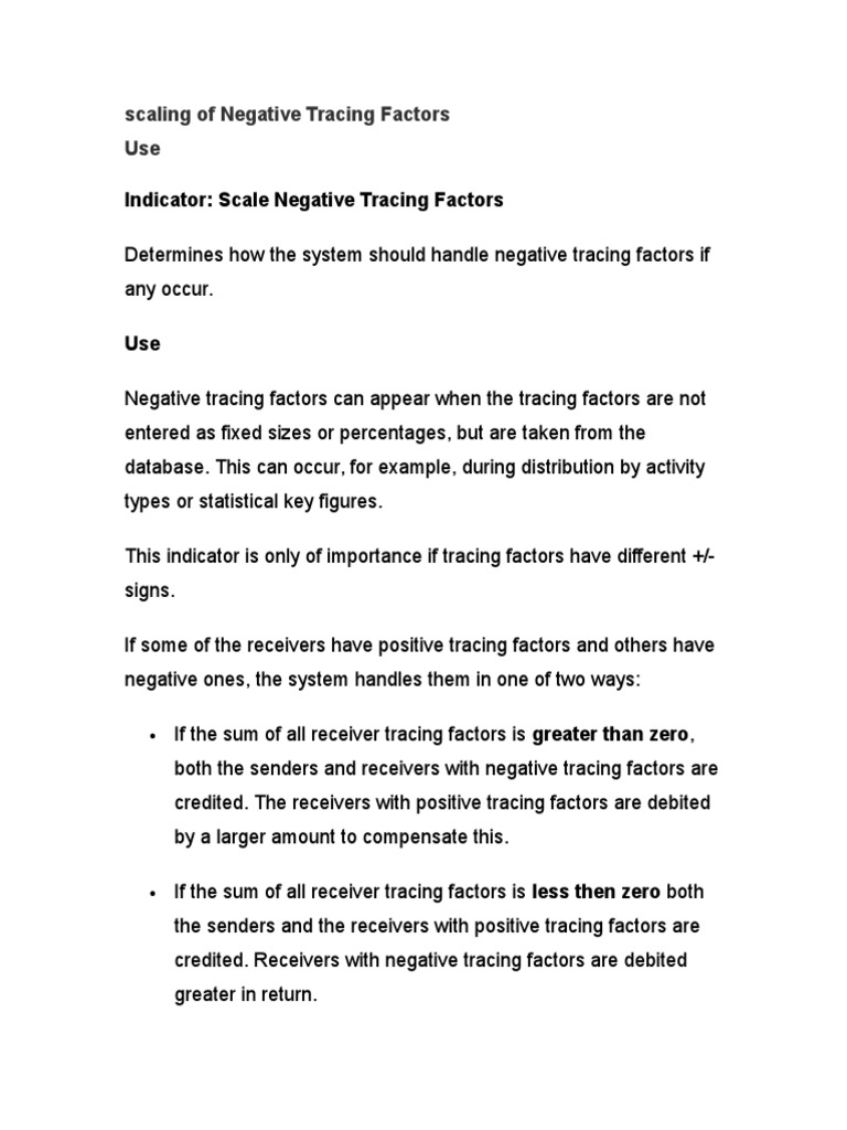 Scaling of Negative Tracing Factorstheory | PDF | Debits And Credits ...