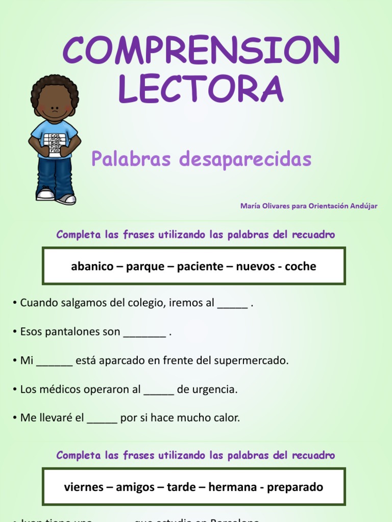 Comprension Lectora, Palabras Desconocidas | PDF