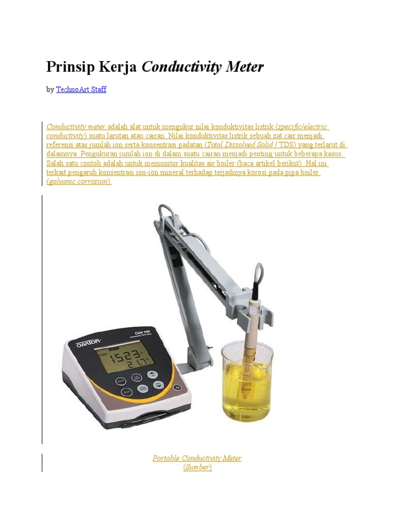 Prinsip Kerja Conductivity Meter | PDF