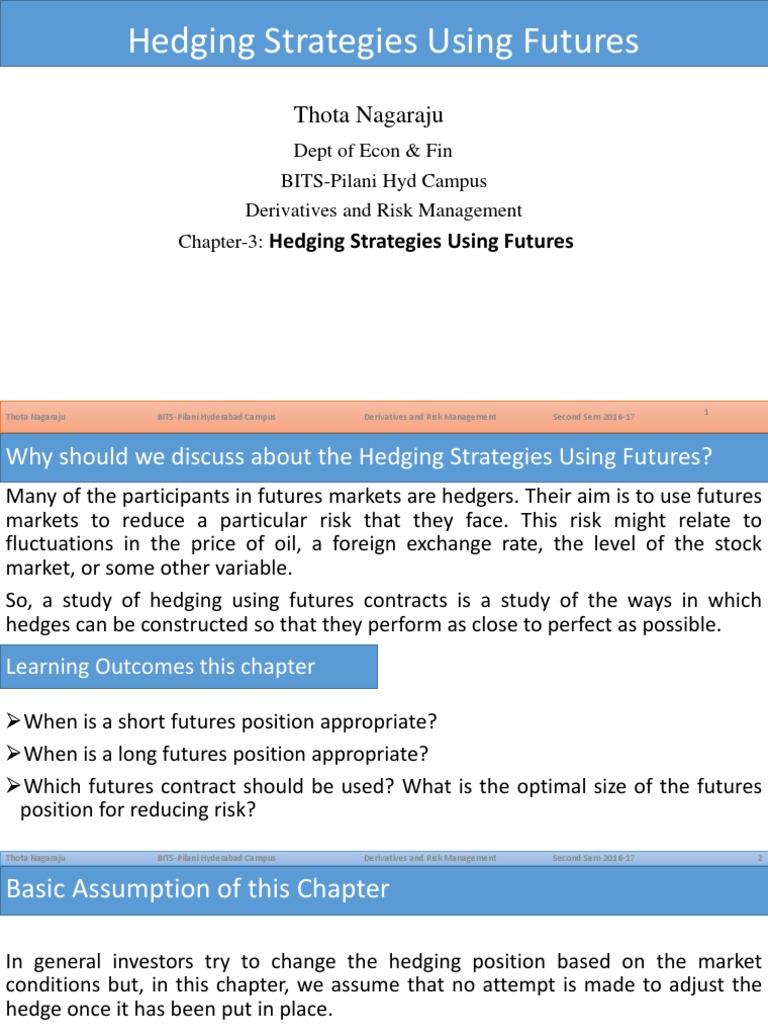Chapter 3 PPTs Hedging Strategies Using Futures | PDF | Hedge (Finance ...