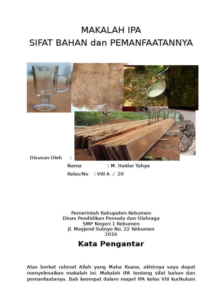 Makalah IPA Sifat Bahan | PDF