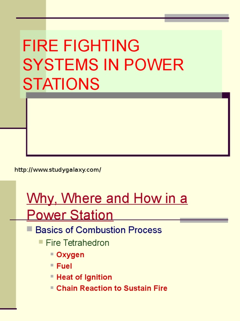 Fire Fighting Systems in Power Stations | PDF | Fires | Energy Technology