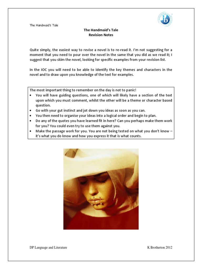 Revision Pack - The Handmaids Tale | PDF | Dystopia | Utopian And ...