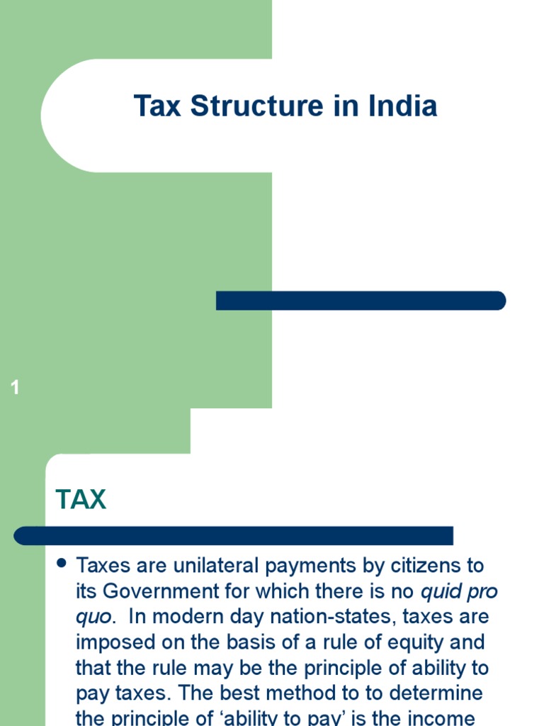 Tax Structure in India | Government Of India | Excise