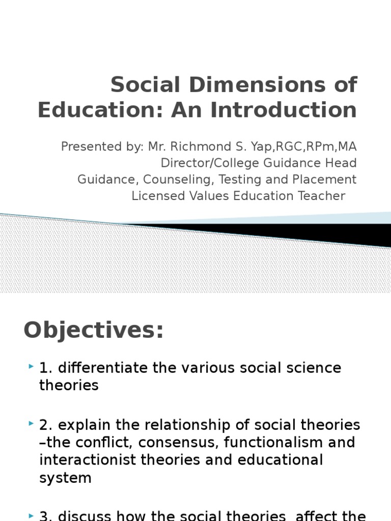 Social Dimension of Education | Scientific Theories | Sociological Theories