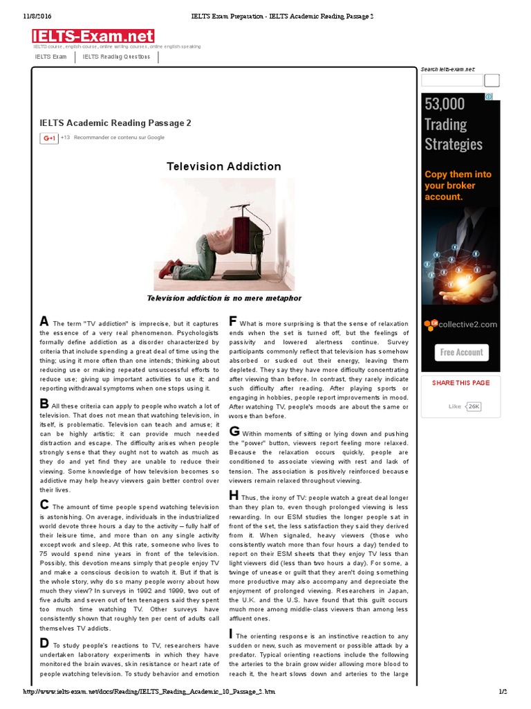 IELTS Exam Preparation - IELTS Academic Reading Passage 2 | PDF ...