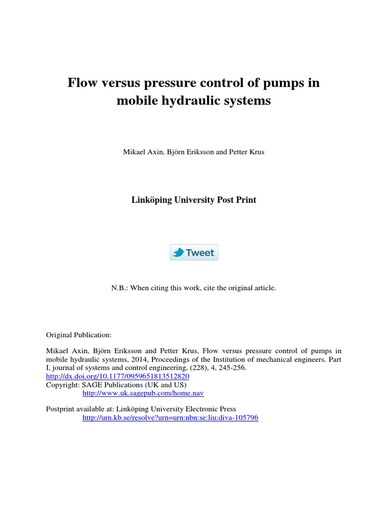 Flow - Pressure Control in Pumps | PDF | Actuator | Pump