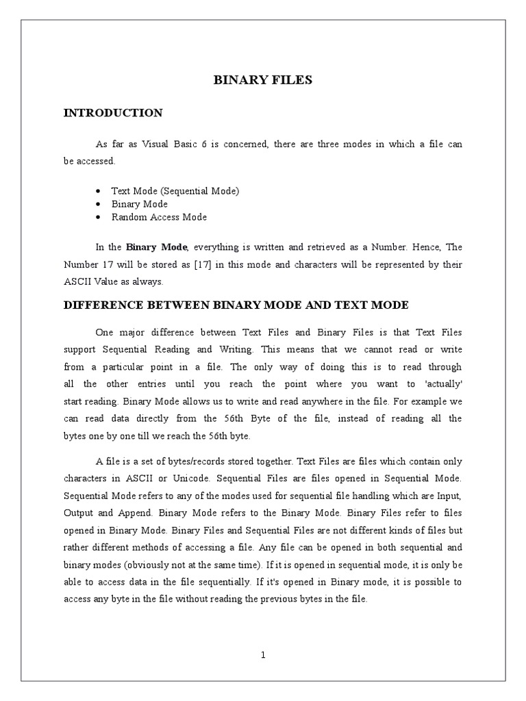 Binary Files VB | PDF | String (Computer Science) | Text File