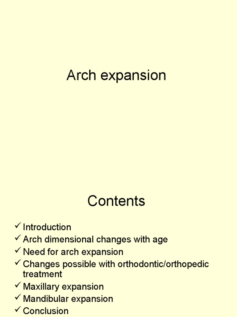Arch Expansion | PDF | Human Head And Neck | Human Anatomy